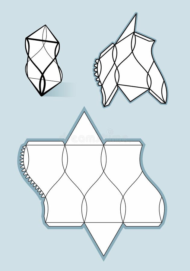 Complex Form with Blueprint Template Stock Vector - Illustration of ...