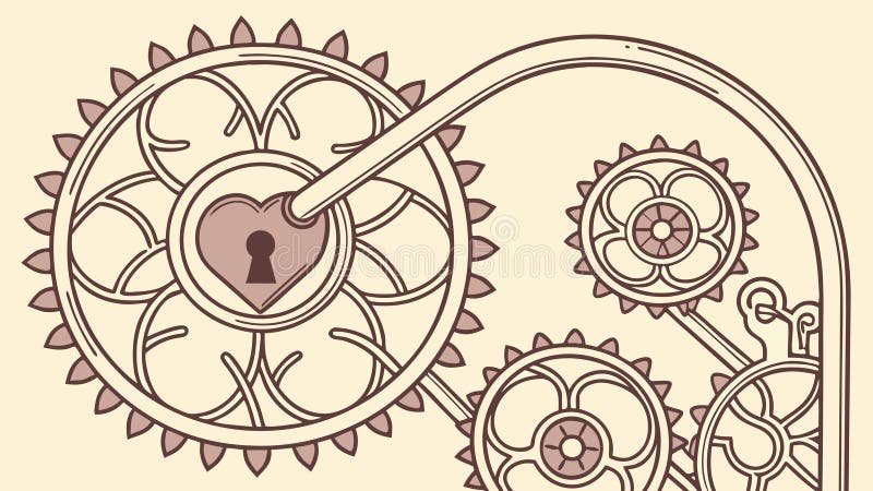 Gear Cogs Mechanism Outline Engineering Industrial, Vector Design Generative AI Stock Vector ...