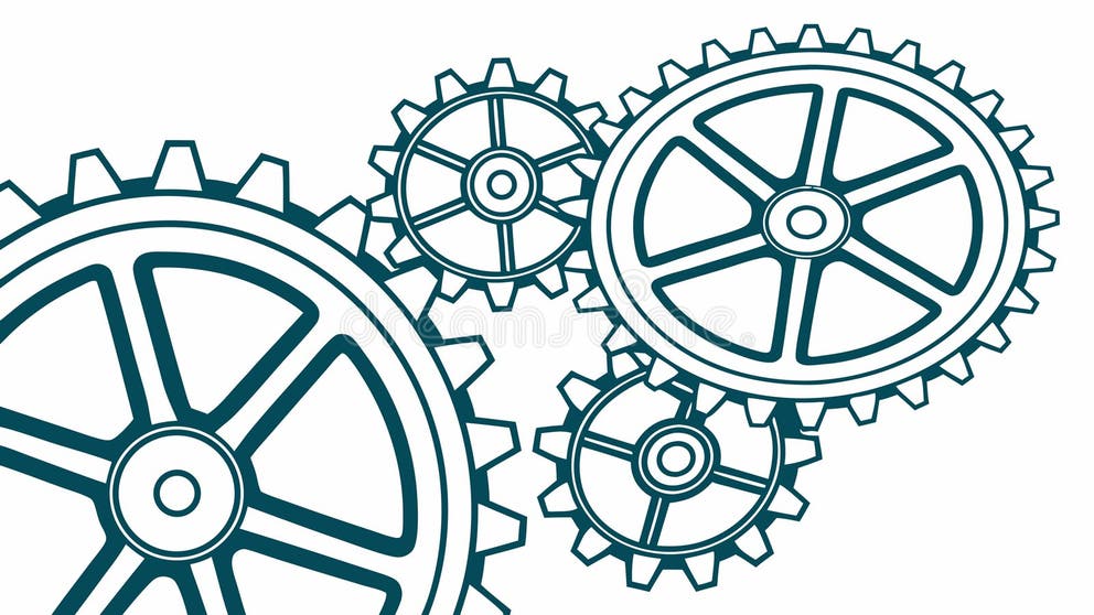 Interconnected Gear Cogs Stock Illustrations – 554 Interconnected Gear ...