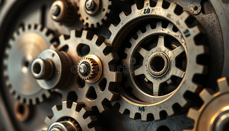 Complex Gears and Cogs of a Mechanical System Generative AI Stock ...