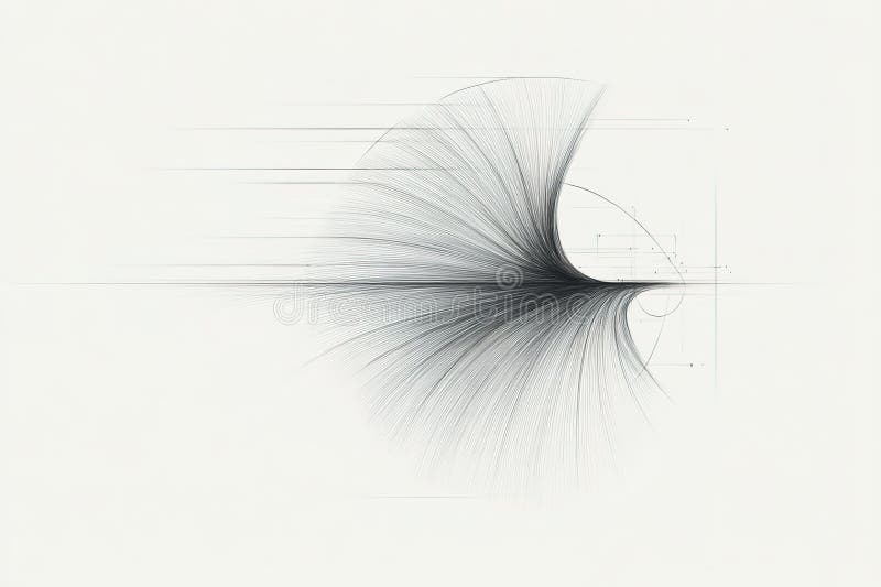 Complex Geometric Design Featuring Linear Patterns and Curves in a ...