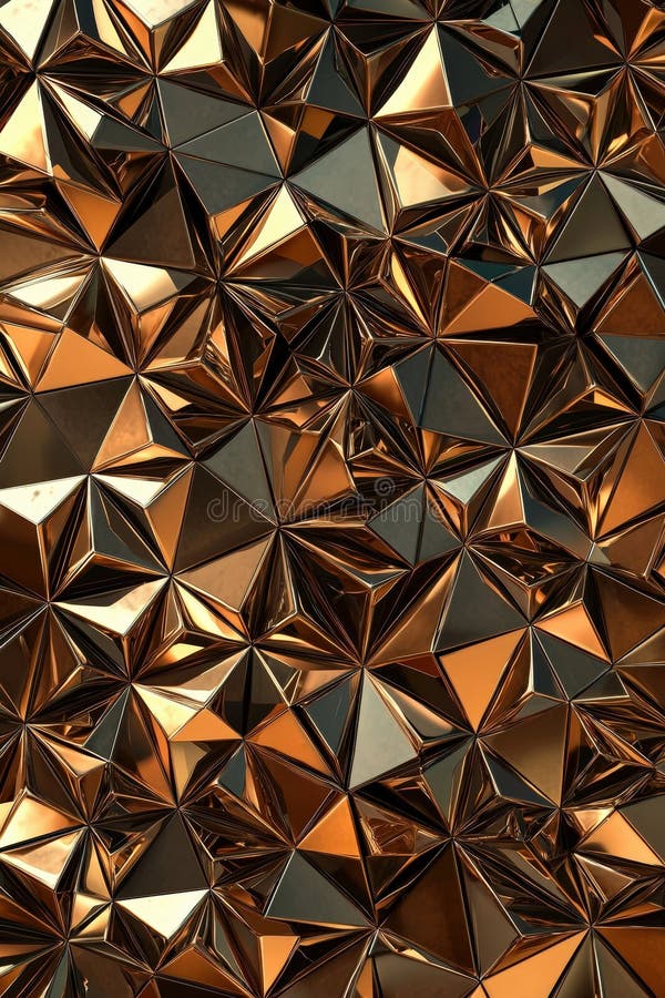 Sophisticated Geometric Pattern in Metallic Gold and Bronze for Luxury ...