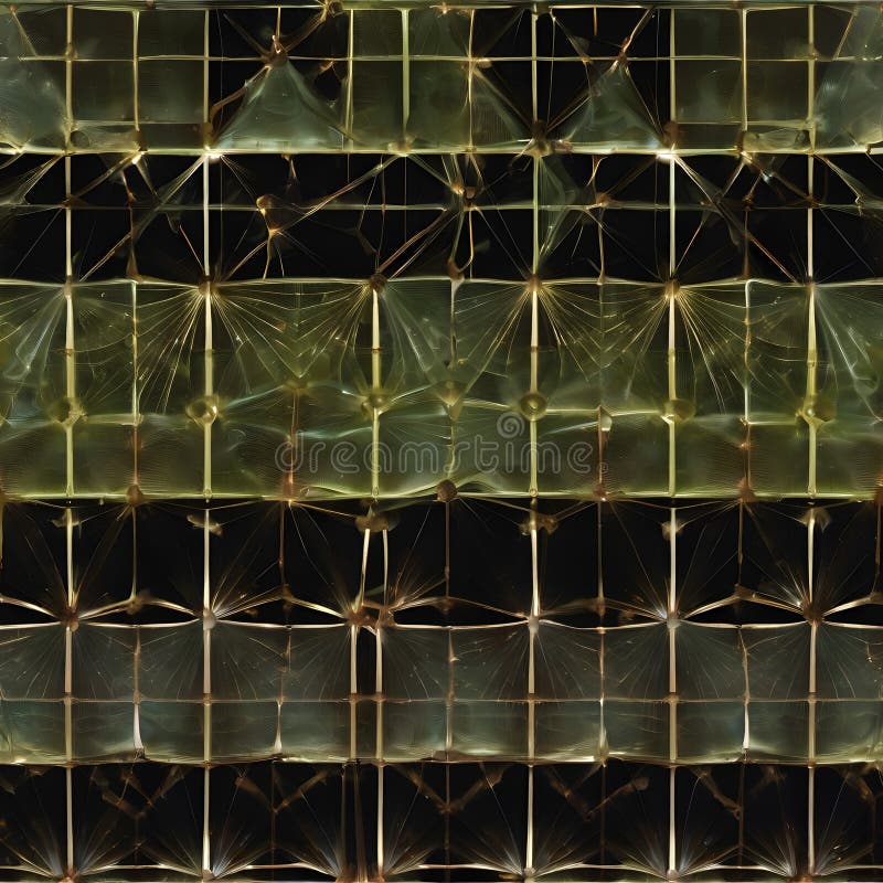 Golden Translucent Grid of Organic Fibers Stock Illustration ...