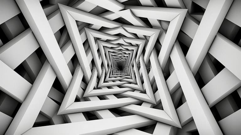 Complex Geometric Patterns Create a Mesmerizing Depth Perception in a ...