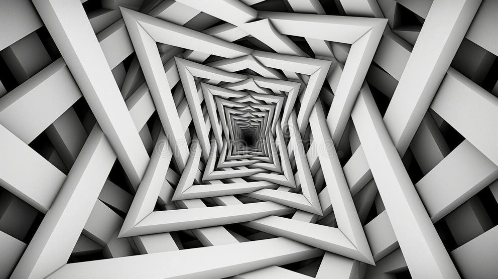 Complex Geometric Patterns Create a Mesmerizing Depth Perception in a ...