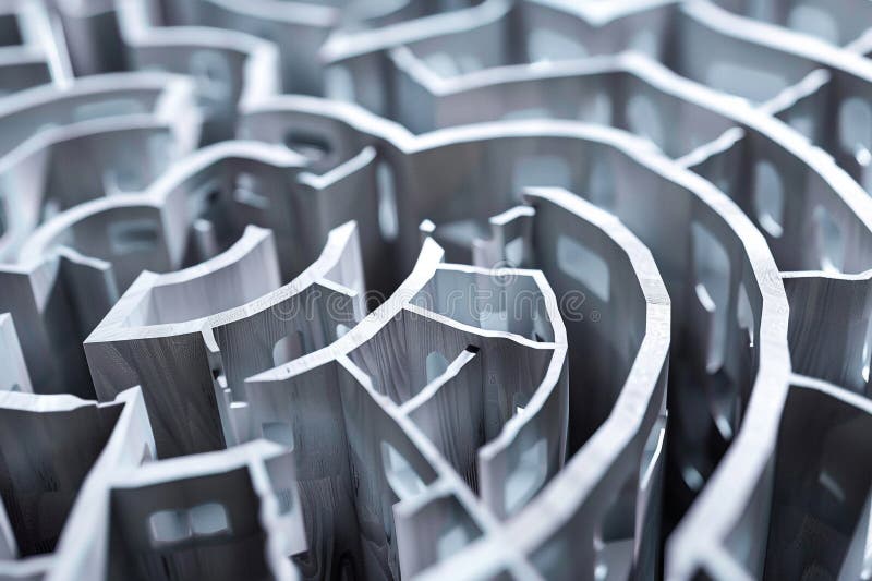 Complex Geometric Patterns Form a Digital Maze Stock Illustration ...