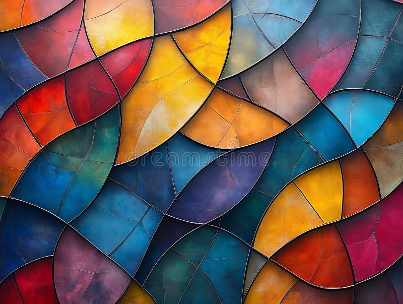 Complex Geometric Patterns with a Rich Palette of Colors Stock ...