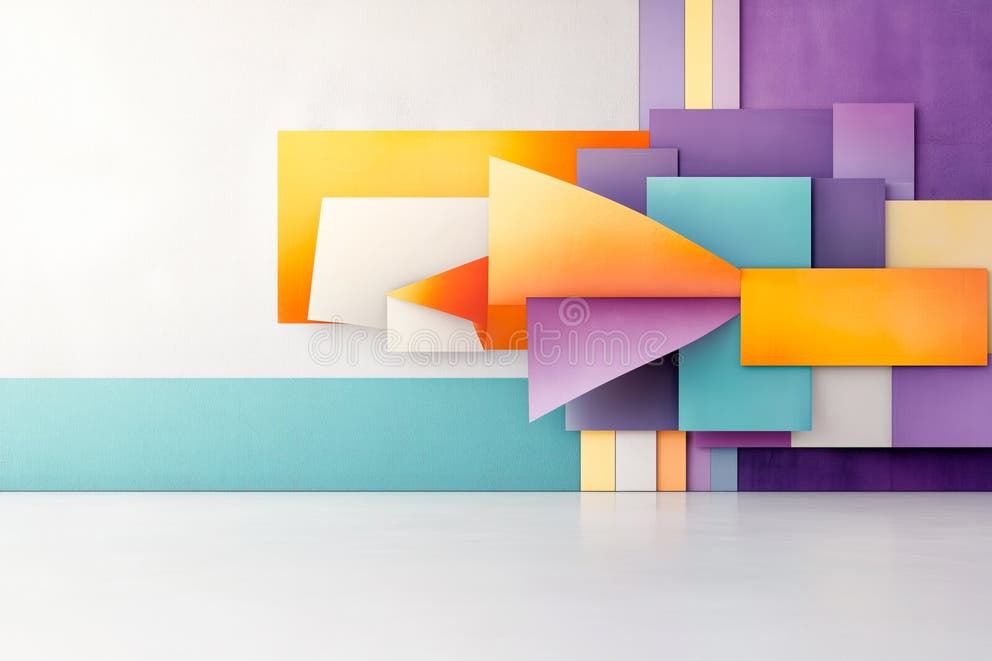 Complex Geometric Patterns Shapes Multicolour Abstract Background Art ...