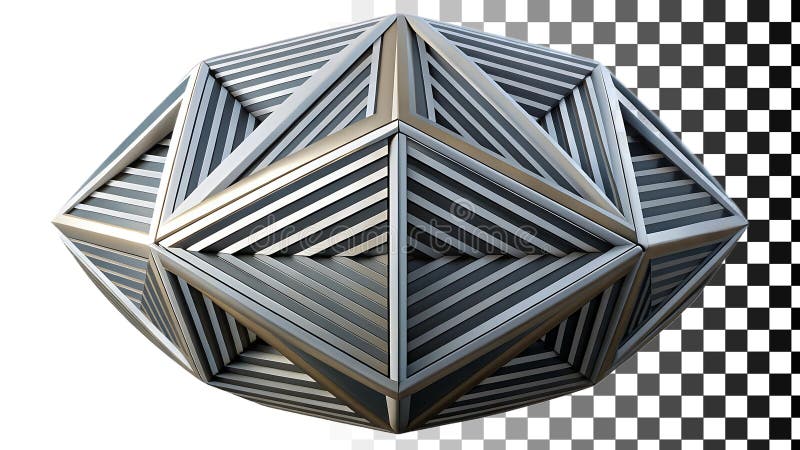 Complex Geometric Polyhedron Abstract Shape Metallic Wireframe Design ...