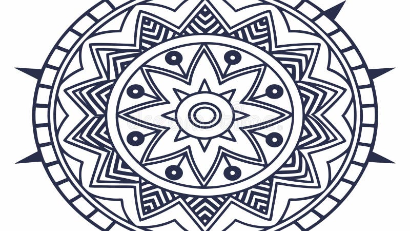 Complex Geometric Star Mandala Pattern Design, Vector Design Generative ...