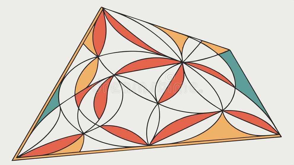 Complex Geometric Triangle Pattern Design with Inner Structure Vector ...