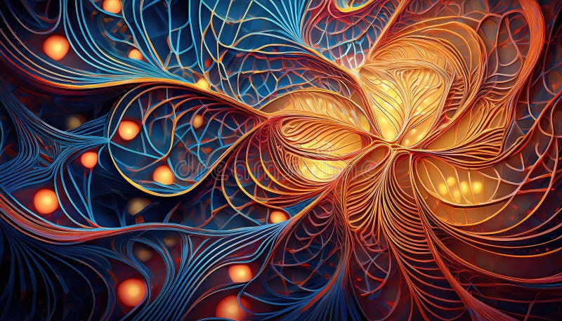 Complex Geometry in Motion a Vibrant Dance of Lines and Shapes, Evoking ...