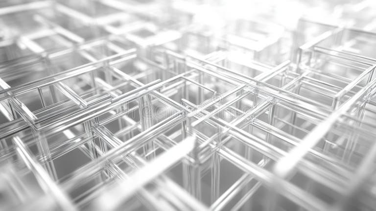 Complex Glass Structure Representing Data Security and Protection Stock ...