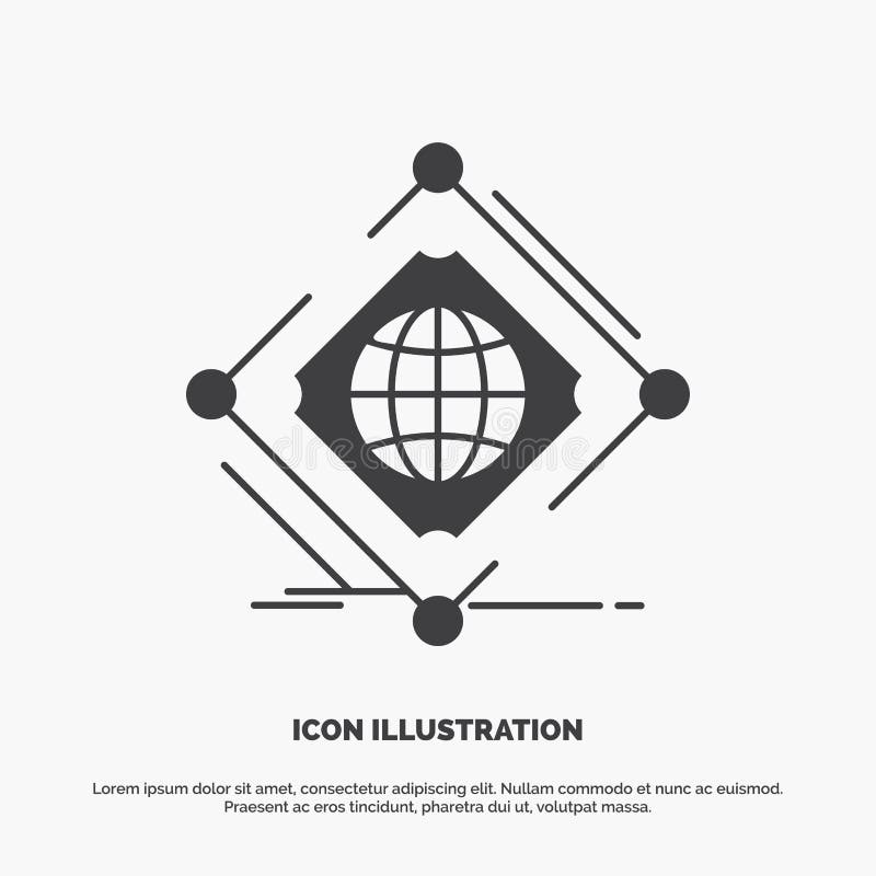 Complex, Global, Internet, Net, Web Icon. Glyph Vector Gray Symbol for UI and UX, Website or ...