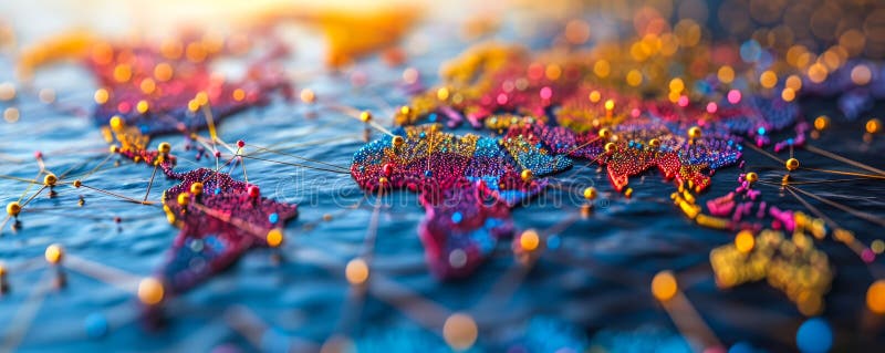 Complex Global Network Businesswomen Analyzing Data Strategy ...