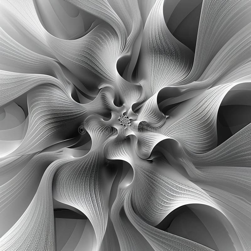 Intricate Gray Swirl Pattern with Textured Layers in Abstract Design ...
