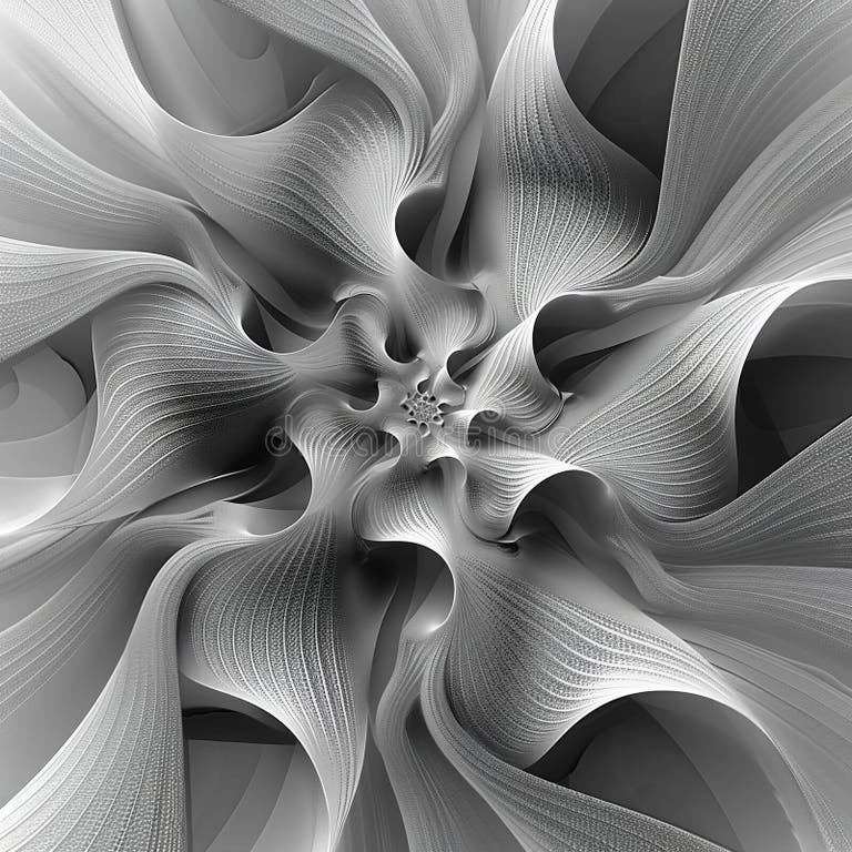 Intricate Gray Swirl Pattern with Textured Layers in Abstract Design ...