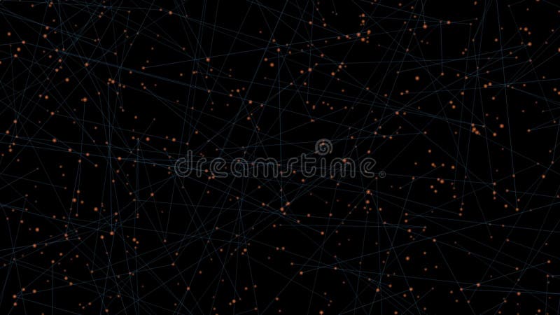 Complex Network Visualization Interconnected Lines and Dots in Circular Pattern Stock Footage ...