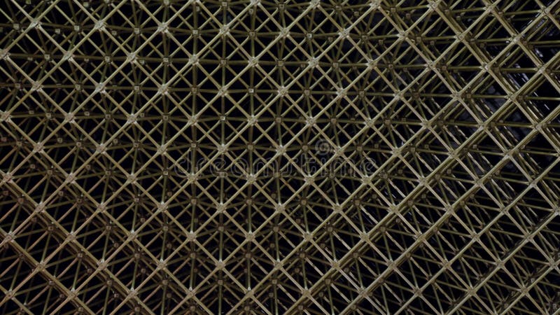 Complex Grid Structure of Interlaced Bamboo in a Dark Setting Stock ...