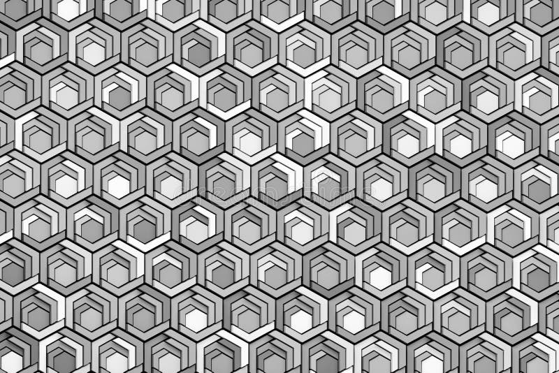 Complex hexagonal pattern stock illustration. Illustration of fashion ...