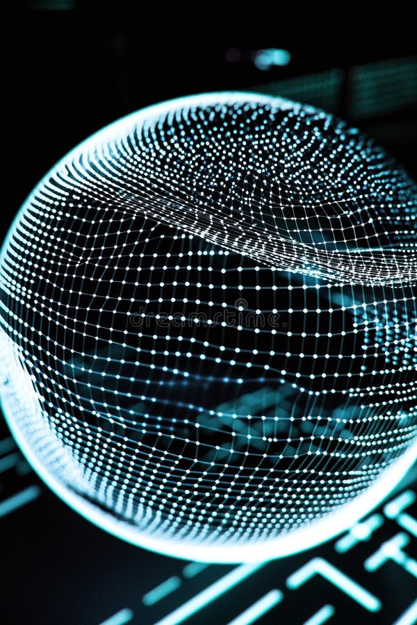 Complex Holographic Grid Sphere Pulsating with Ethereal Energy ...