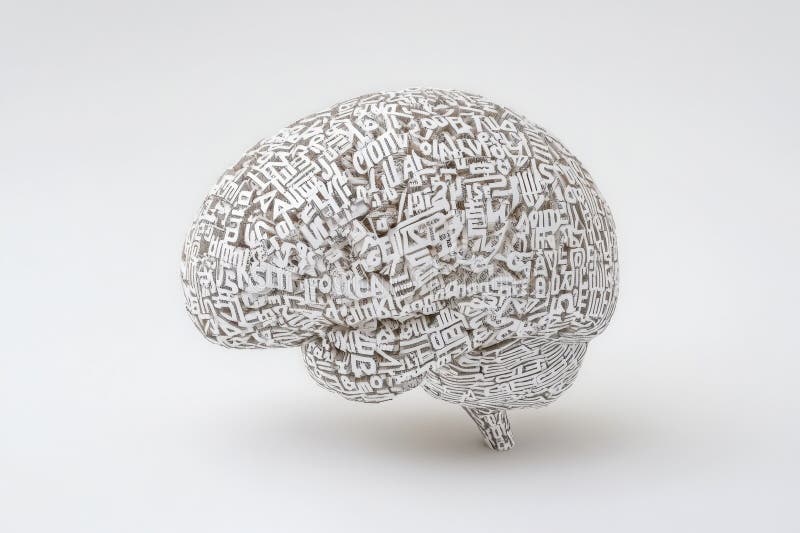 A Complex Human Brain Shaped from a Variety of Words and Phrases ...