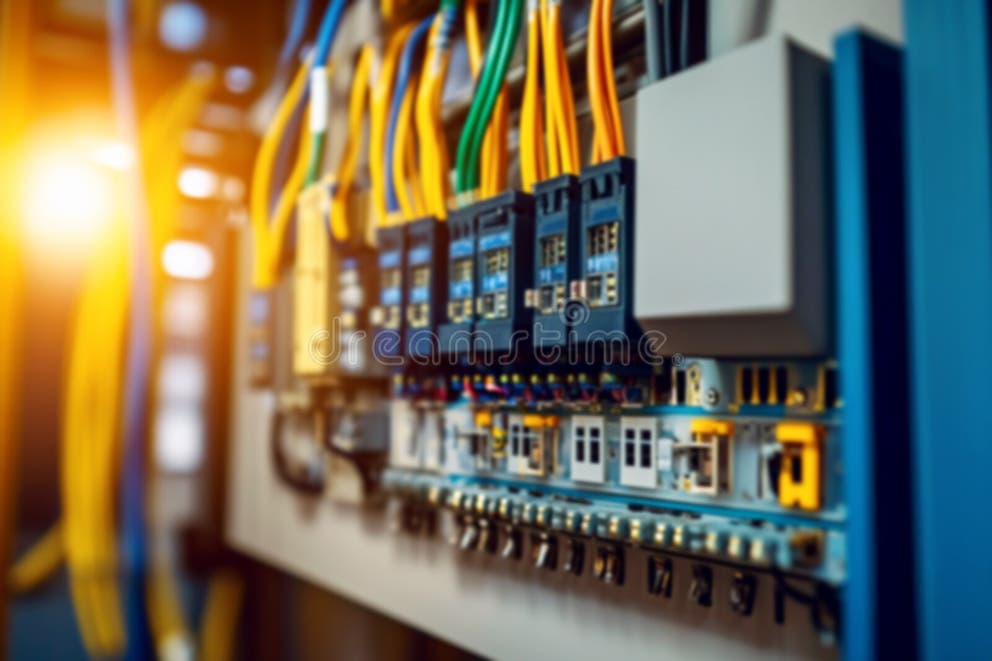 A Complex Industrial Control Panel with a Removed Electrical Shield ...