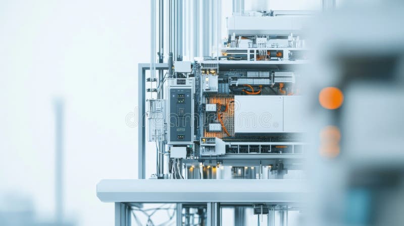 Modern Industrial Machine Operating Clean Factory Setting Stock Photos ...