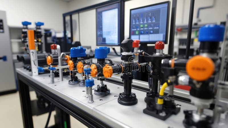 Industrial Machinery Operating in Modern Manufacturing Plant Stock ...