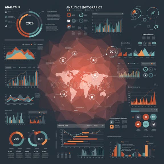 A Complex Infographic Featuring a World Map at Its Center, Surrounded ...