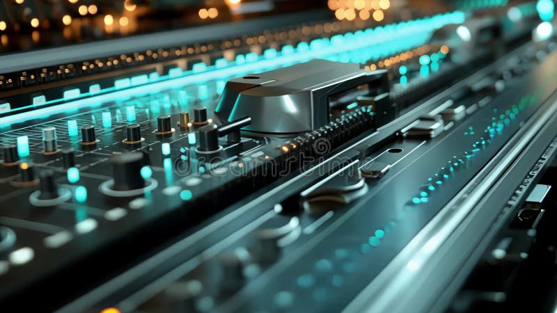 Futuristic Quantum Computing Hardware Operating at High Speed Stock ...