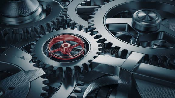 Complex Interlocking Gears Mechanism, Abstract High Quality Image Stock ...