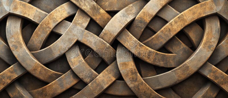 Complex Interlocking Patterns Create a Striking Texture with Abstract ...