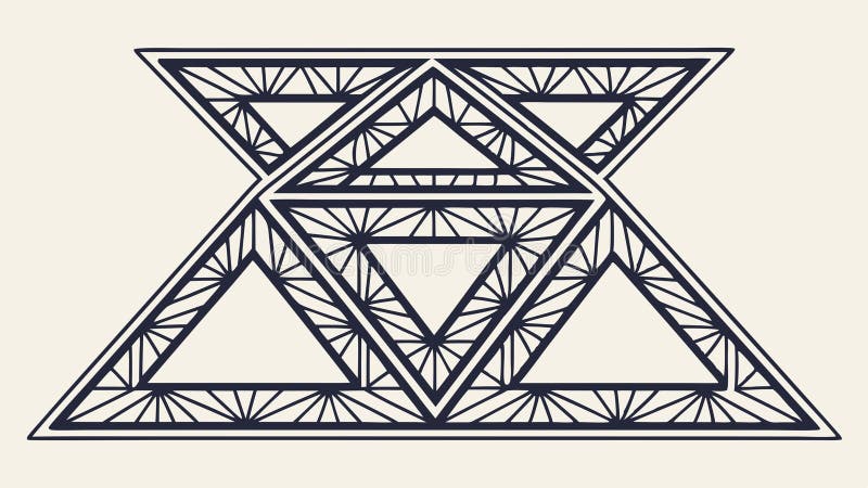Complex Interlocking Triangles Geometric Pattern, Abstract and Modern ...
