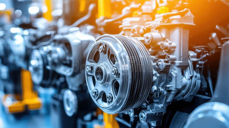 Complex Internal Combustion Engine Intricate Mechanical Design ...