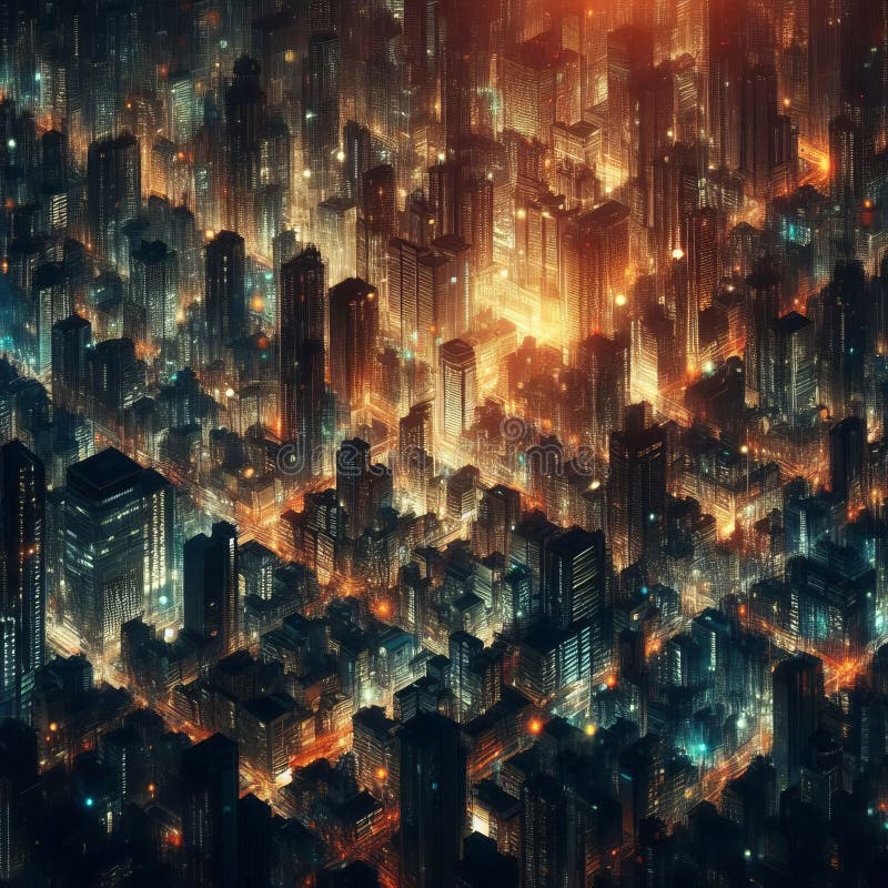 A Complex Interplay of Shadows from Towering Buildings and Radia Stock ...