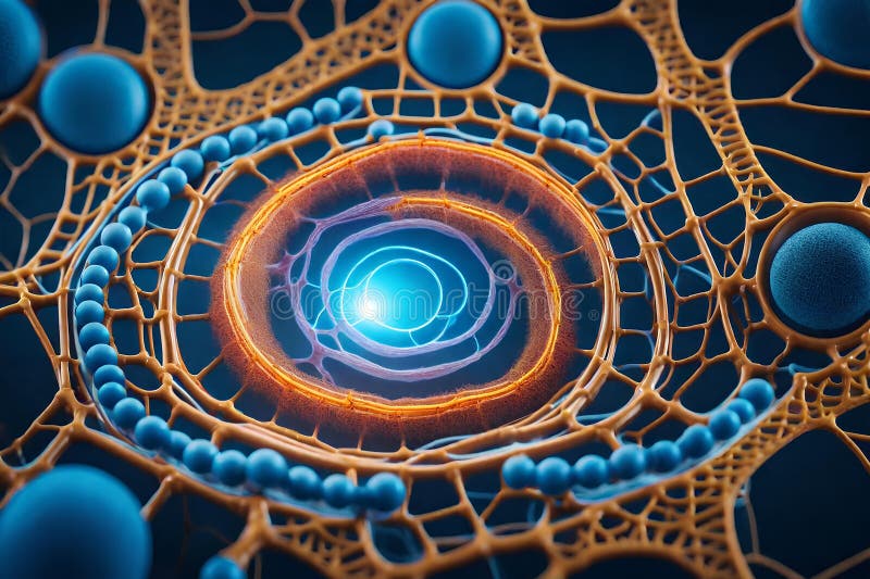 Abstract Cell Membrane Structure Biology Concept Illustration Stock ...