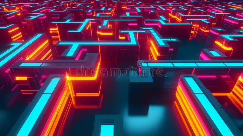 Massive Pink Maze Structure Stock Illustrations – 2 Massive Pink Maze ...