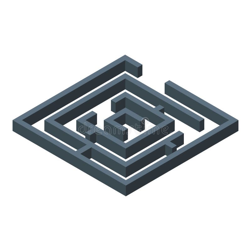 Complex Isometric Maze Representing Business Challenge and Decision ...