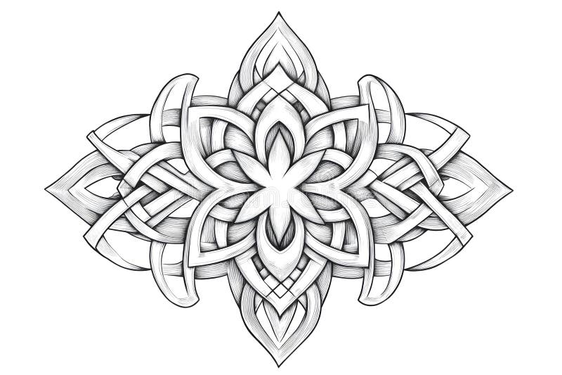 Complex Knotwork Design Creates a Captivating Floral Pattern ...