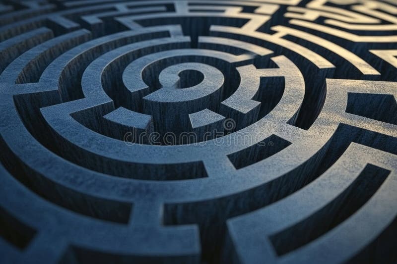 Complex Labyrinth Design Symbolizing Business Development Challenges ...