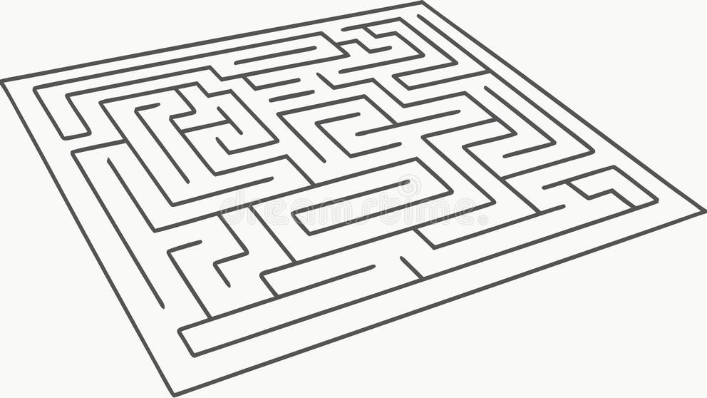 Labyrinth Maze Puzzle Challenge Vector Stock Illustrations – 11,242 ...