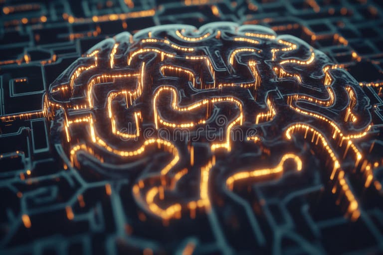 A Complex Labyrinth Mimics the Structure of a Human Brain, Featuring ...