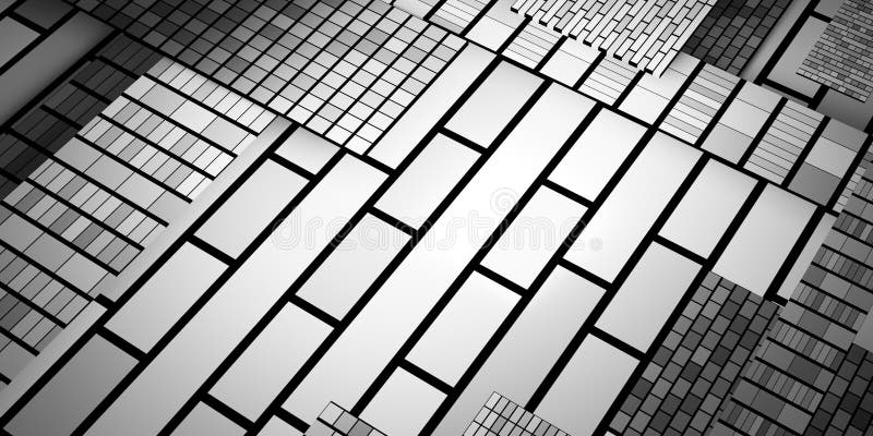Complex Layered Abstract Background. Brick Pattern Black and White ...