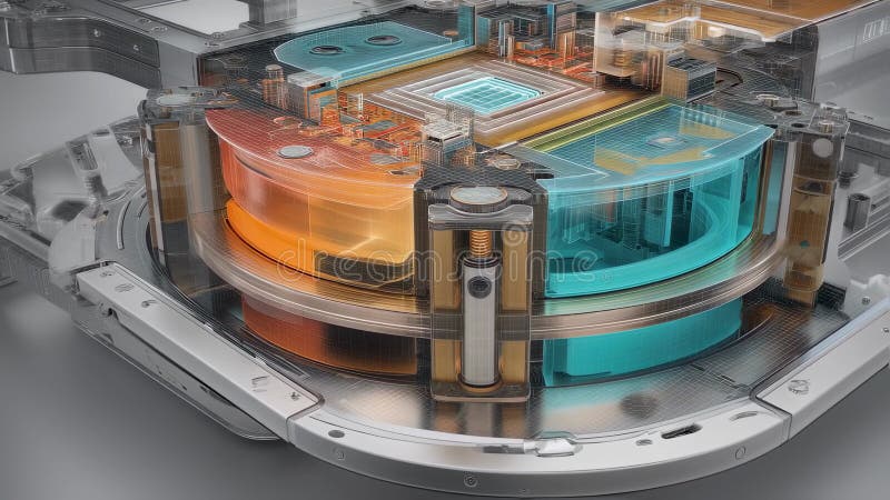 Micronuclear Reactor Core Rotating, Exposing Intricate Internal ...