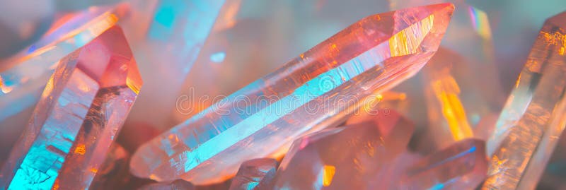 Complex Light Patterns Created by Overlapping Crystal Flares in Vibrant ...