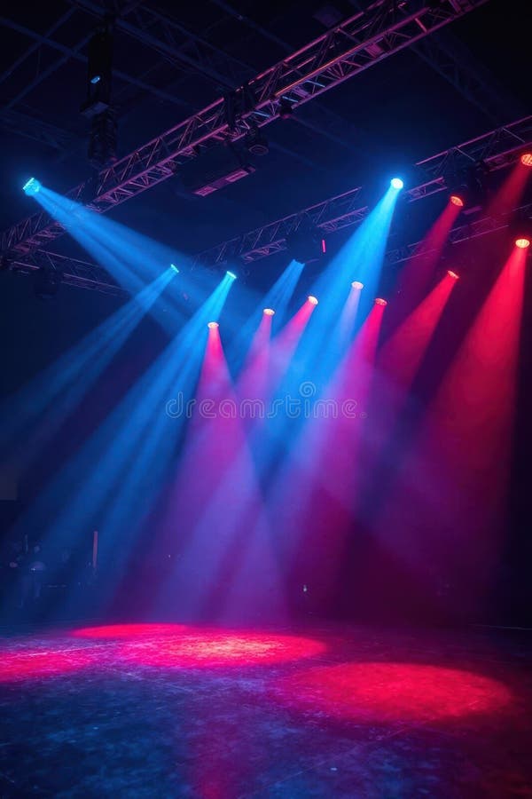 Complex Lighting Truss and Rigging Setup in a Large Venue, Installation ...