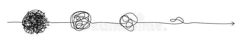 Complex Line and Complicated Way. Idea Thinking Process Concept. Messy ...