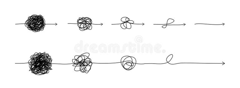 Complex Line and Complicated Way. Idea Thinking Process Concept. Messy ...