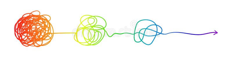 Complex Line. Complicated Way. Messy Ball Concept. Loading Idea Vector ...